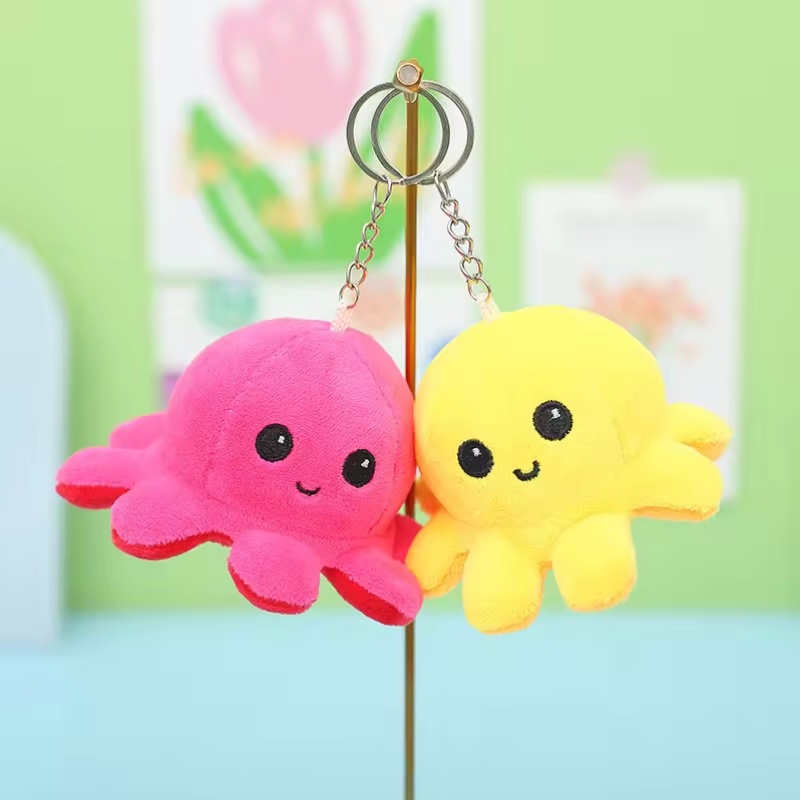 Cute Flip Octopus Doll Keychain
