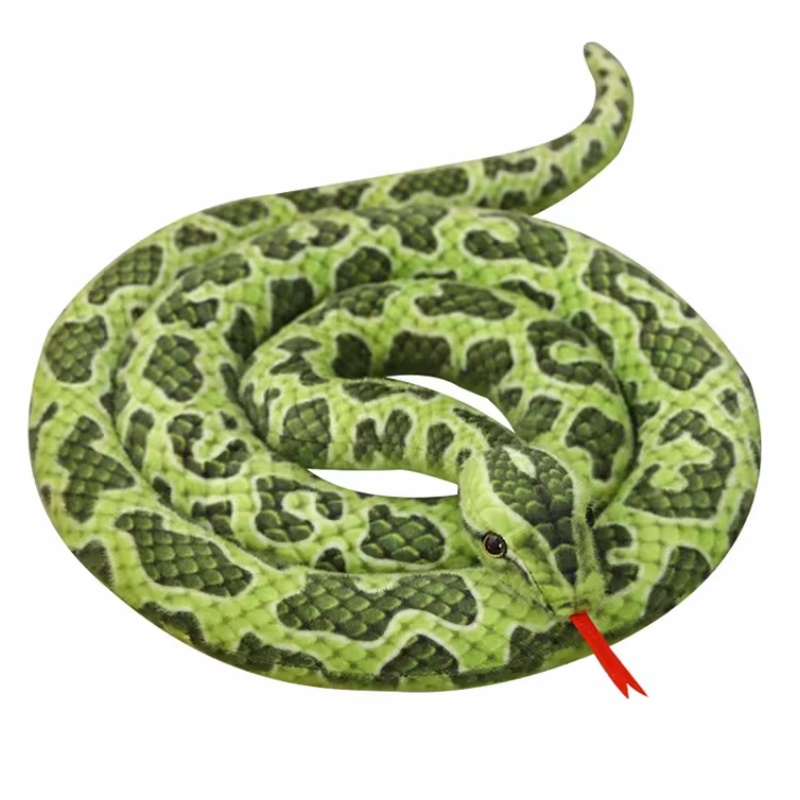 Emulated python snake plush toy